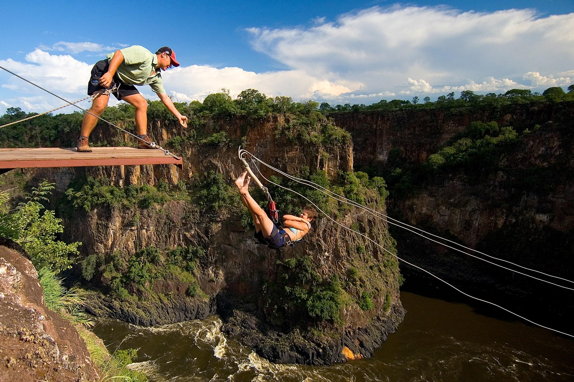 Victoria Falls Bridge Swing (111m) | Adventure Zone Vic Falls