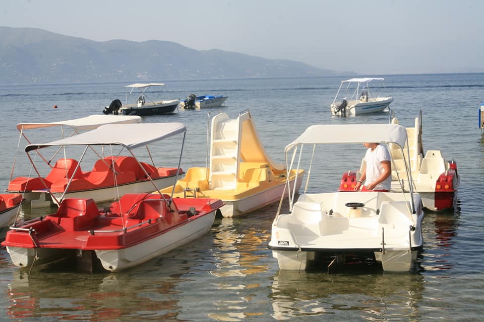Pedal Boat at the Alykes Potamos Beach in Corfu | Corfu Surf Club