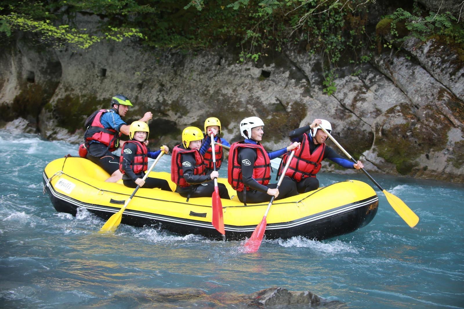 Classic Rafting on the Giffre River in Samoëns for Families | RaftRider ...